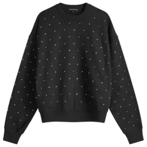 Good American Crystal Crewneck Sweatshirt - Black