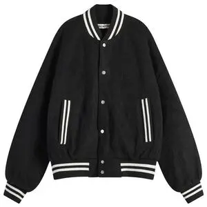 COLE BUXTON Wool Bomber Jacket - Black