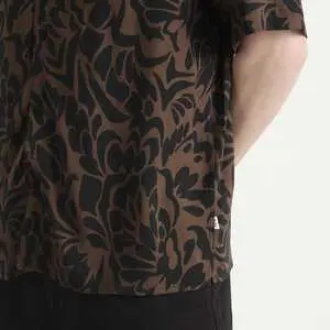 WAX LONDON Didcot Two Tone Floral Vacation Shirt
