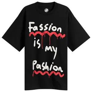NAVINDER NANGLA Fassion Is My Pashion" T-shirt - Black