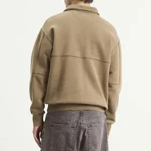 HERESY Green Quarter Zip Sweatshirt - Biscuit