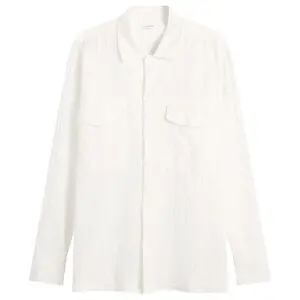 Universal Works Arten Seersucker Attendant Overshirt - Ecru