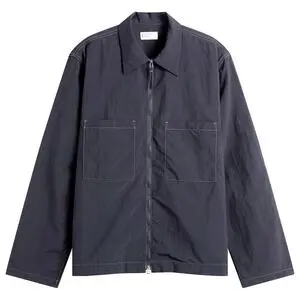 Universal Works Seo Nylon Zip Too Shirt Jacket - Navy