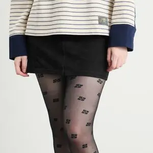 GANNI Butterfly Lace Tights