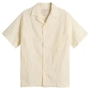Portuguese Flannel Duke Embroidered Vacation Shirt - Ecru