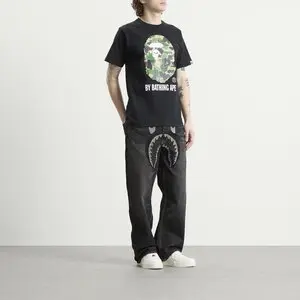 A BATHING APE Shark Relaxed Fit Denim Pants