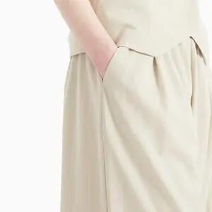 ST. AGNI Pinstripe Wool Drawstring Trousers