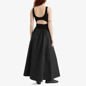 ST. AGNI Bateau Cut Out Midi Dress
