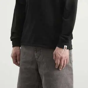 A BATHING APE Long Sleeve College T-shirt - Black