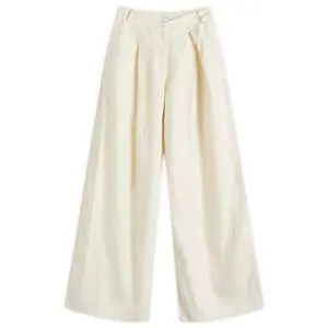 ST. AGNI Minimal Fold Trousers - Ivory