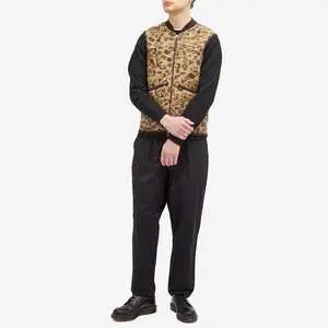 Universal Works Leopard Wool Fleece Gilet