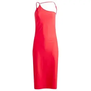 Coperni C-logo One Shoulder Dress - Red