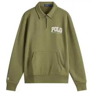 Polo Ralph Lauren Polo Arch Applique Half Zip Sweatshirt - Tree Green