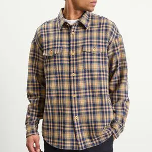 Visvim Lumber Check Long Sleeve Shirt - Navy