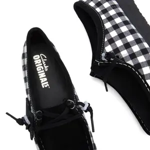 Clarks Wallabee - Black/white Gingham
