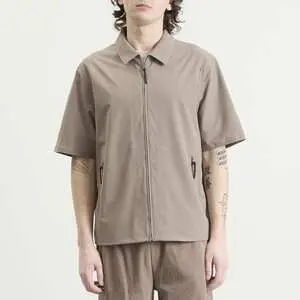 HIKING PATROL Edge Lt Softshell Technical Short Sleeve Shirt - Walnut