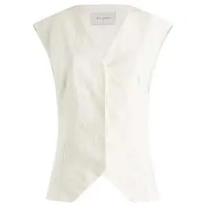 ST. AGNI Minimal Tailored Vest - Ivory