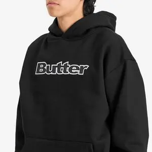 BUTTER GOODS Satin Logo Applique Hoodie