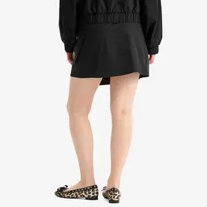 GANNI Stretch Shell Wrap Mini Skirt Presented End