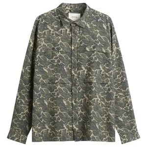 KESTIN Landscape Print Taymount Overshirt - Olive