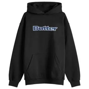 BUTTER GOODS Denim Logo Applique Hoodie