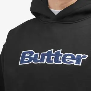 BUTTER GOODS Denim Logo Applique Hoodie