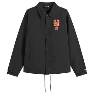 New Era Mlb New York Mets Coaches Jacket - Black