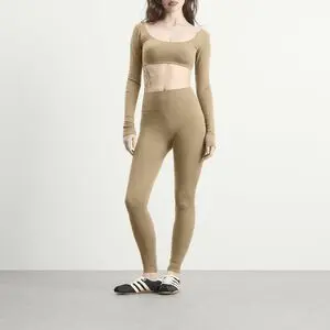 SKIMS Seamless Sheer Wool Long Sleeve Crop Top