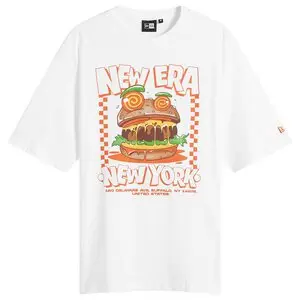 New Era Burger Graphic T-shirt - White