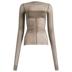 Rick Owens Temple Top With Bandeau - Dust