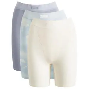 SKIMS Cotton Rib Boxer 3-pack - Blue Quartz Cloud Multi
