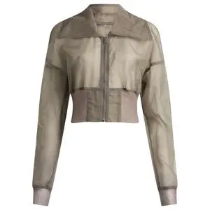 Rick Owens Dracucollar Cropped Bomber Jacket - Dust