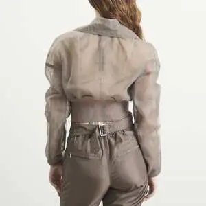 Rick Owens Dracucollar Cropped Bomber Jacket