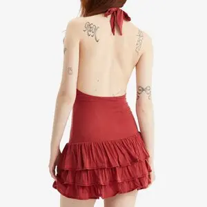 PEACHY DEN Kylie Halter Mini Dress