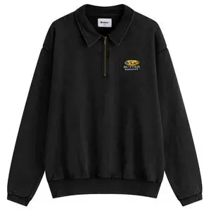 BUTTER GOODS Corp 1/4 Zip Sweatshirt - Black