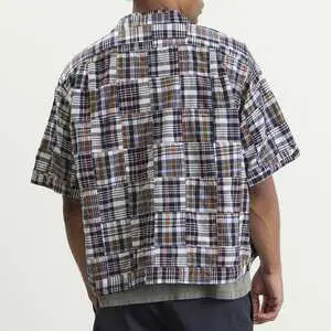 BEAMS Patchwork Madras Cabana Shirt