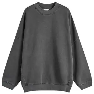 Joah Brown Oversized Crew Sweatshirt - Washed Black