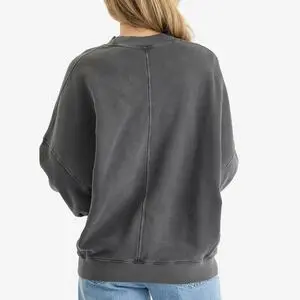 Joah Brown Oversized Crew Sweatshirt - Washed Black