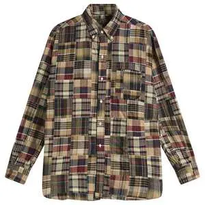 BEAMS Patchwork Madras Shirt