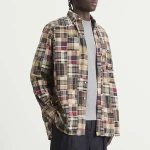 BEAMS Patchwork Madras Shirt