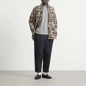 BEAMS Patchwork Madras Shirt