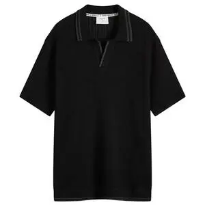 PERCIVAL Cassette Knit Polo - Black