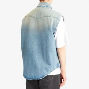 MAISON MARGIELA Sleeveless Distressed Denim Shirt