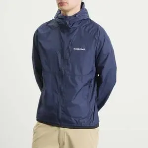 MONTBELL Wind Blast Hooded Jacket - Navy