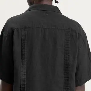 ABOUT:BLANK Guayabera Vacation Shirt - Black