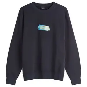 Paul Smith Ps Label Print Sweatshirt - Blue