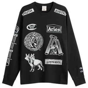 Champion X Aries Sponsor Long Sleeve T-shirt - Black