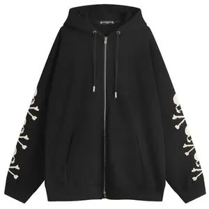 MASTERMIND WORLD Patch Zip-up Hoodie - Black