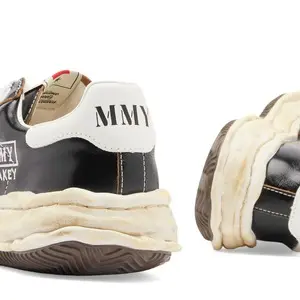 Mihara Yasuhiro Blakey Original Sole Distressed Leather Sneakers
