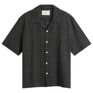 CAFÉ MOUNTAIN Loose Check Vacation Shirt - Black